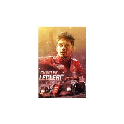 Retro Charles Leclerc Portrait Poster | Charles Leclerc Store